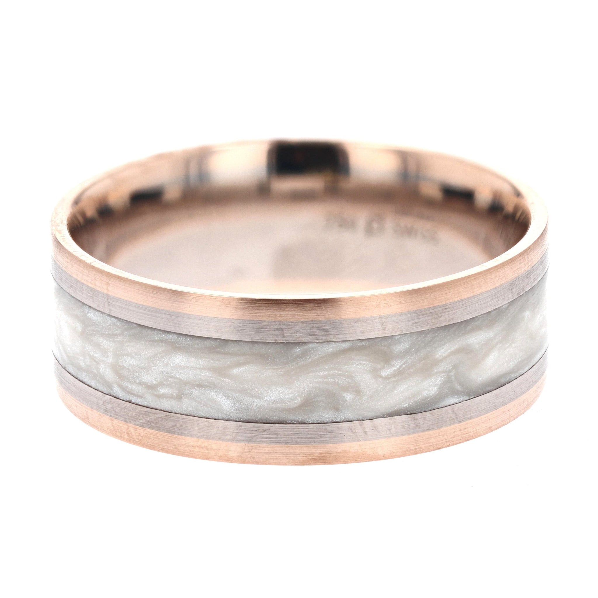 Furrer Jacot Two Tone Pearl Ceramic Center Band Ring | Skeie's Jewelers