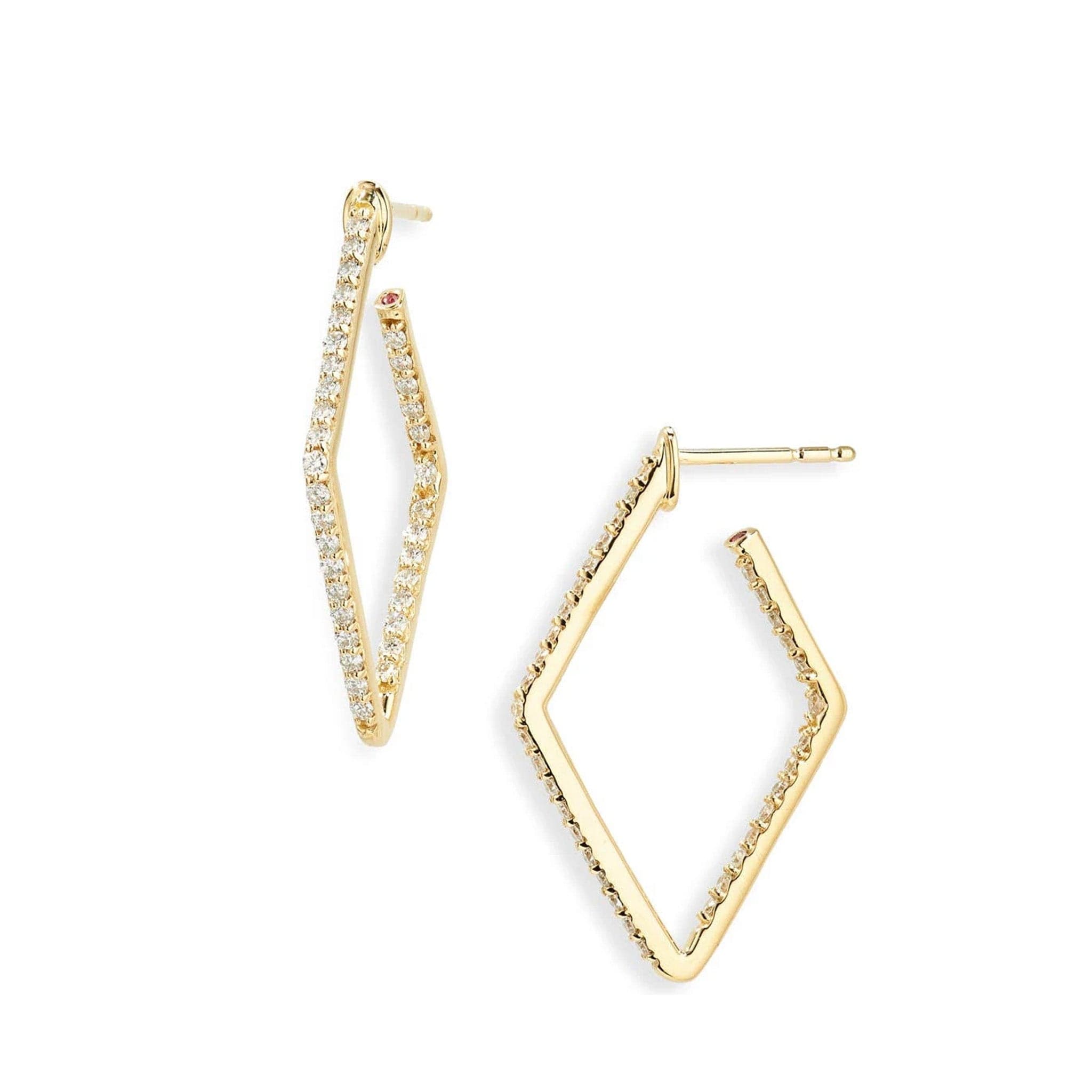 Gold Diamond Shaped Earrings