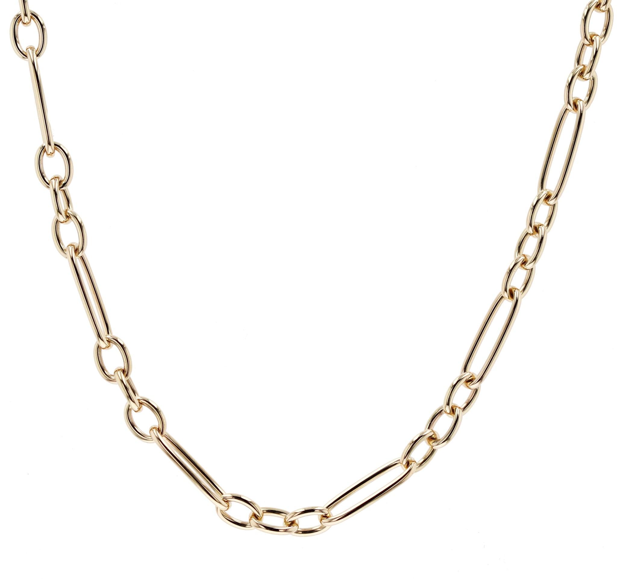 Roberto Coin Alternating Oval Link Chain Necklace | Skeie's Jewelers